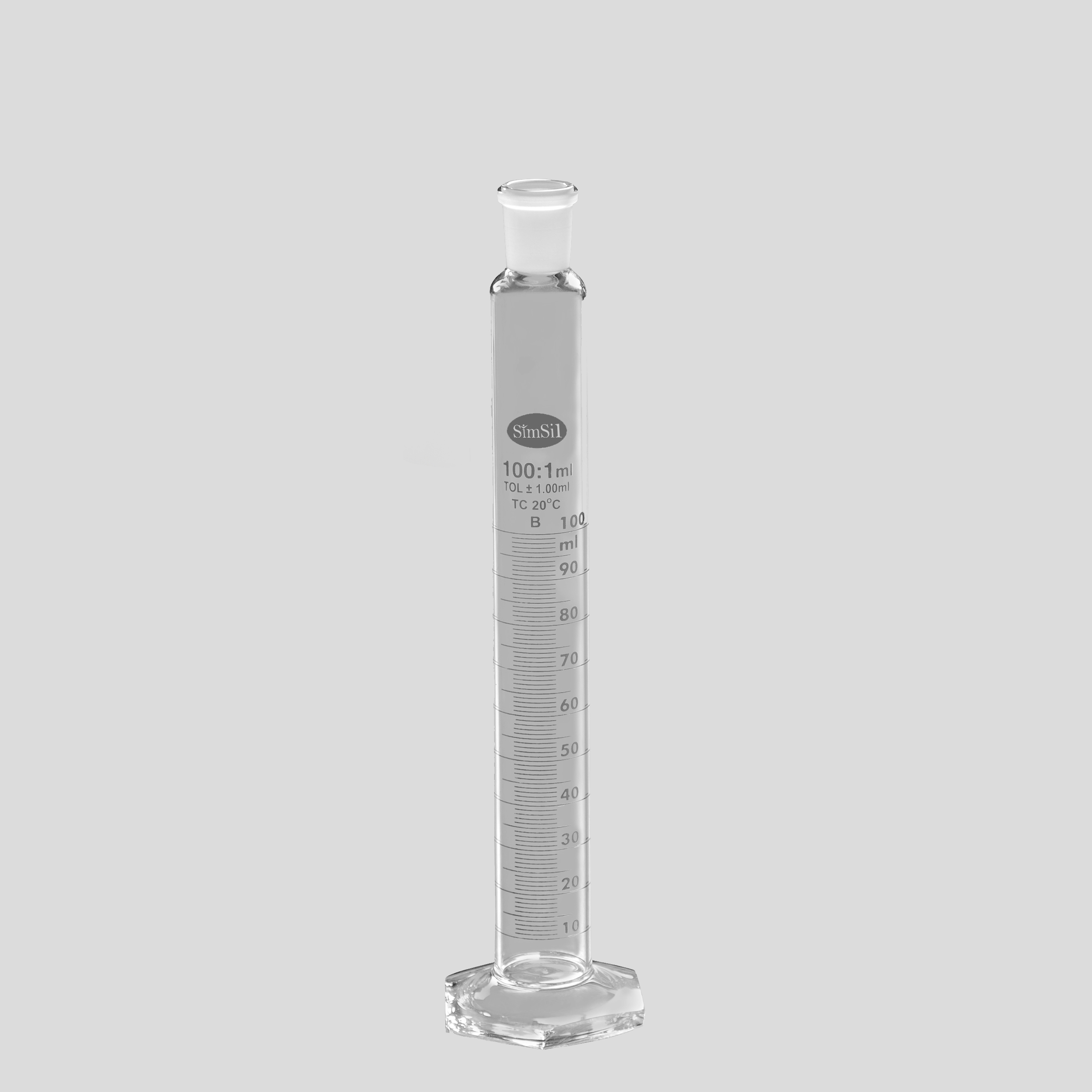 25 ml Measuring Cylinders with Stopper, Class B Graduated-Class B-with ...